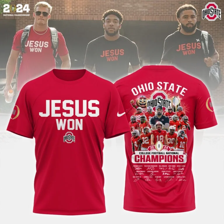 Jesus Won Ohio State National Champions Shirt Ohio State Buckeyes ...