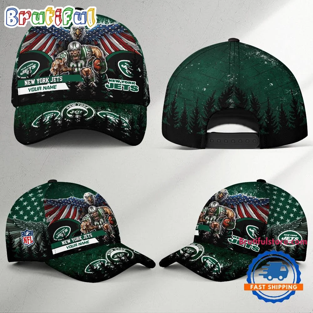 NFL New York Jets Mascot Logo Team Design Baseball Cap – GoUsShop ...