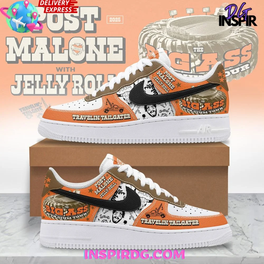 Post Malone x Jelly Roll Big Ass Stadium Tour Air Force 1 – KitchenAirs