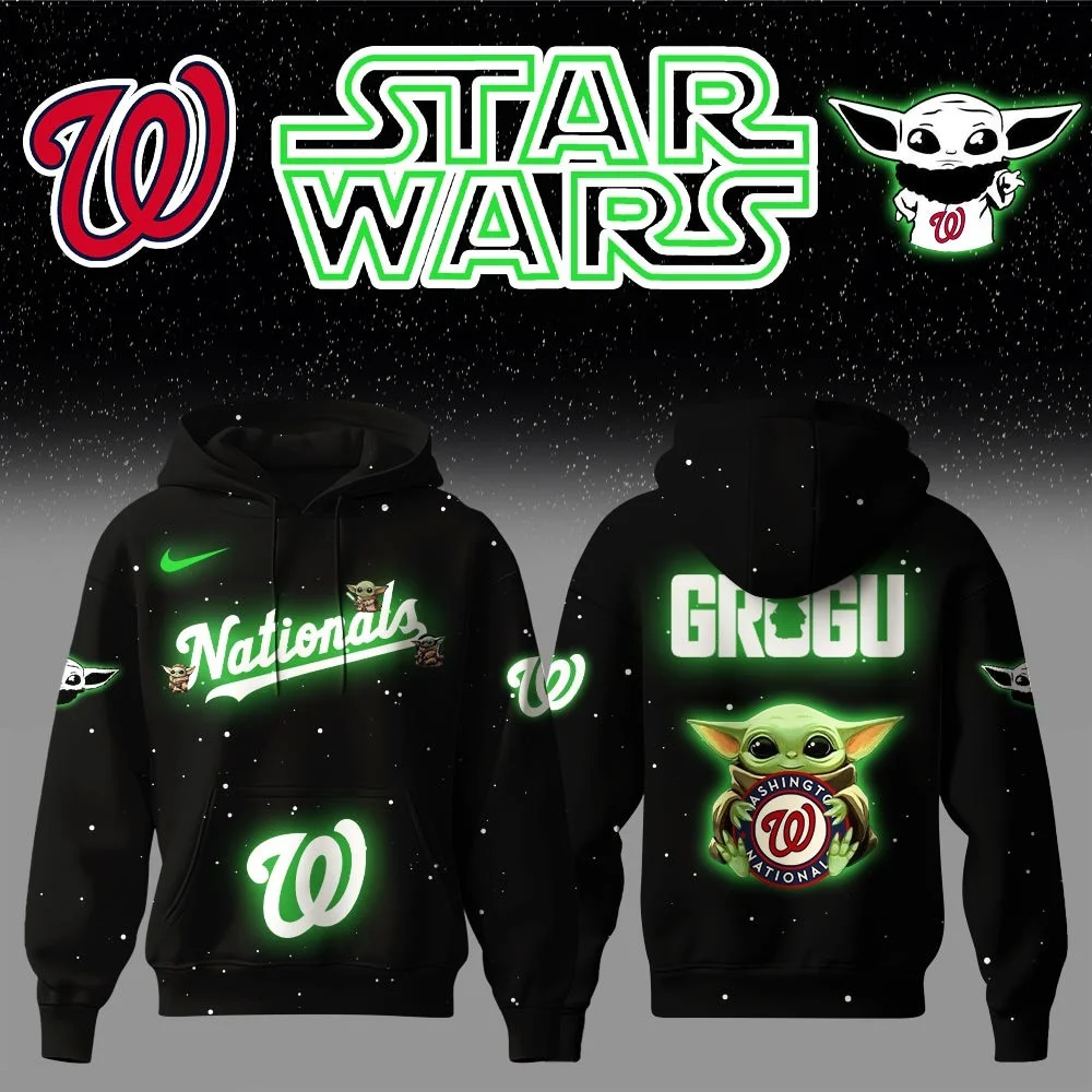 Washington Nationals x Star Wars Baby Yoda Game Night Hoodie Cool ...